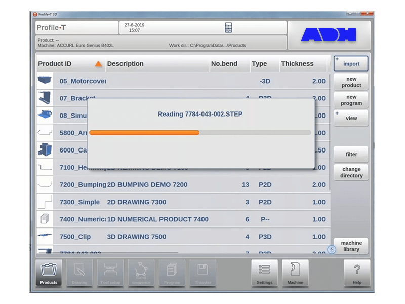 Press Brake Software - ADH Machine Tool